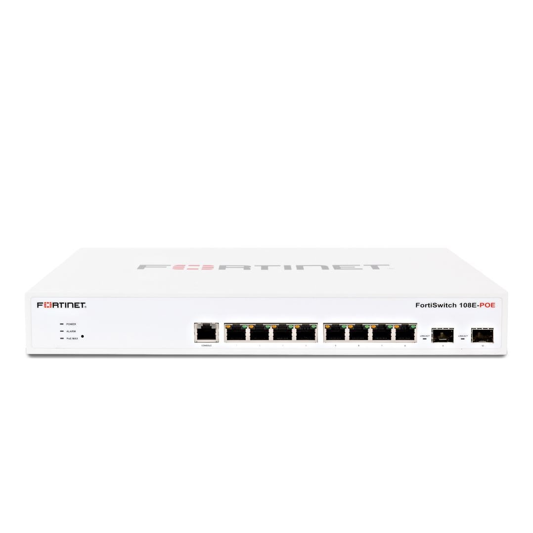 Fortinet FortiSwitch 108E-POE Ethernet Switch - 8 Ports - Manageable ...