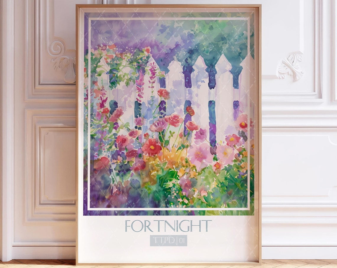 Fortnight Song Poster Watercolor Wall Art Subtle Song Print Watercolor ...