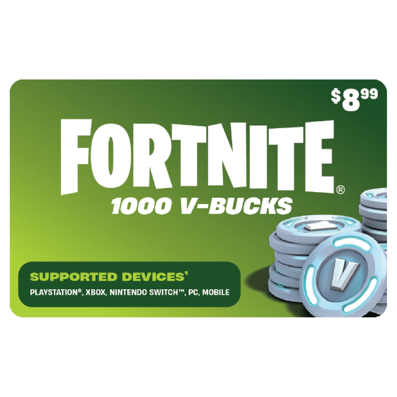 Fortnite 1000 V-Bucks Gift Card [Physical] - Walmart Business Supplies
