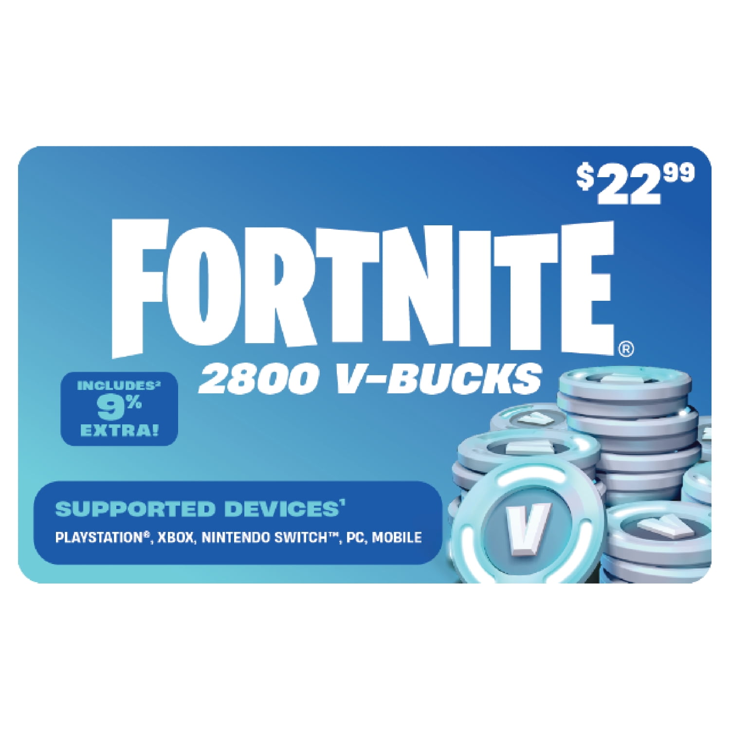 Fortnite 2800 V-Bucks Gift Card [Physical] - Walmart Business Supplies