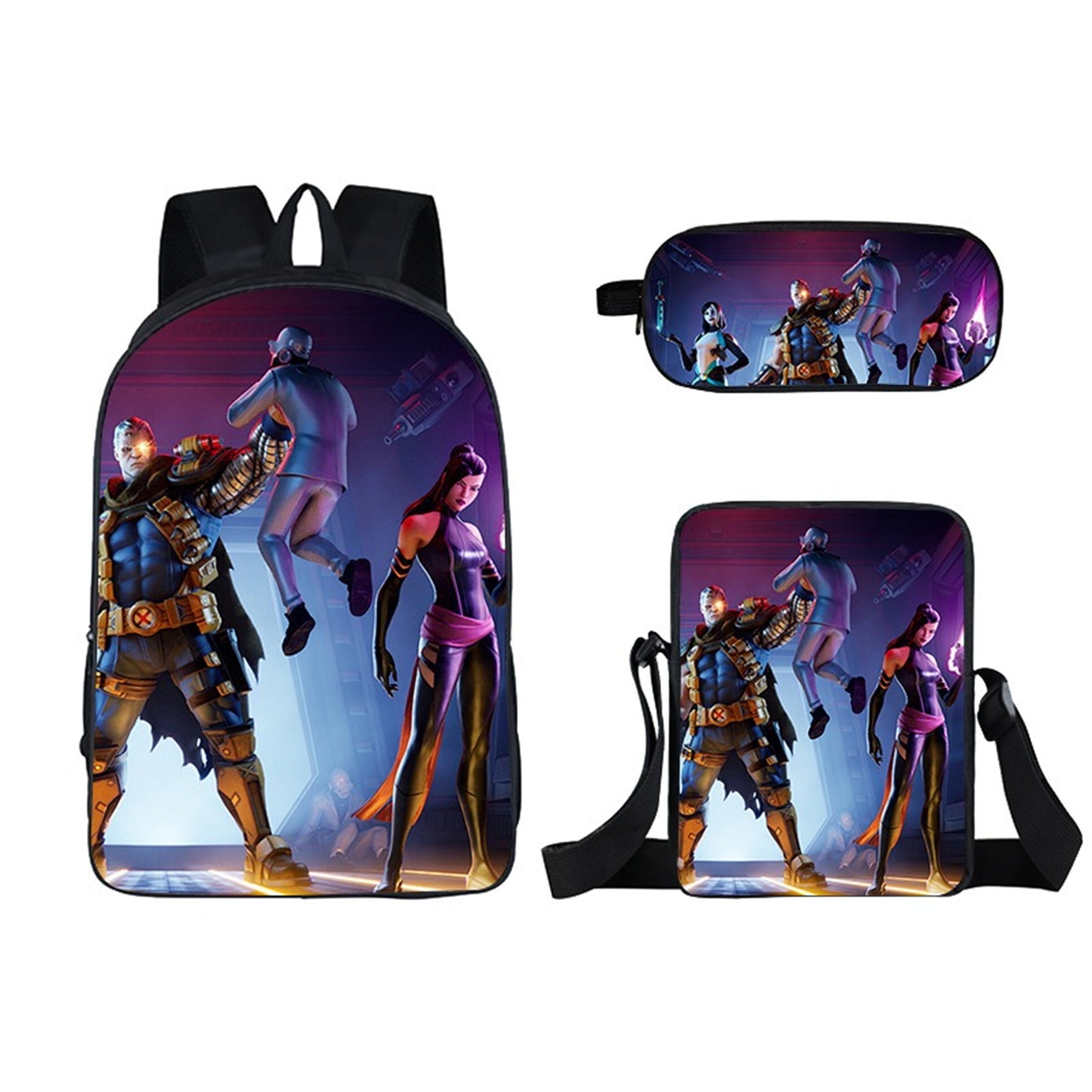 Fortnite 3 in 1 School Backpack Set Lightweight Daily Knapsack Student ...
