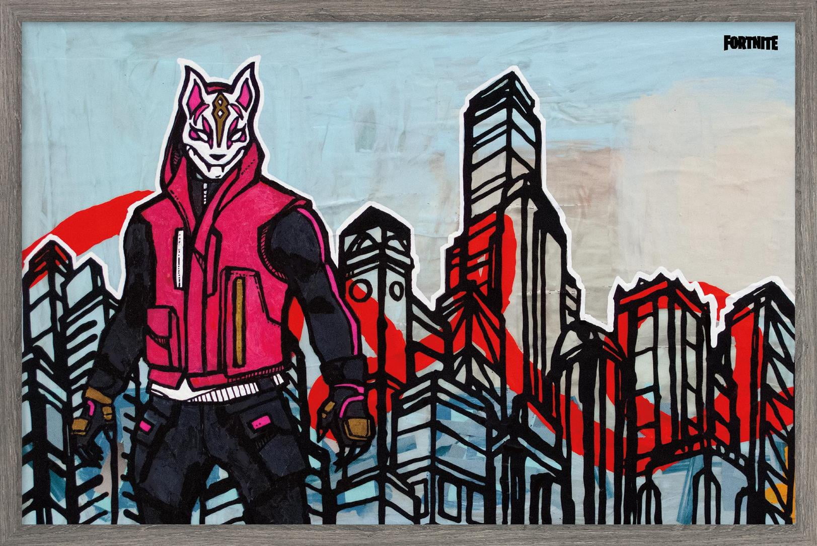 Fortnite - Aaron Fox Drift Wall Poster, 22.375" x 34", Framed - Walmart.com