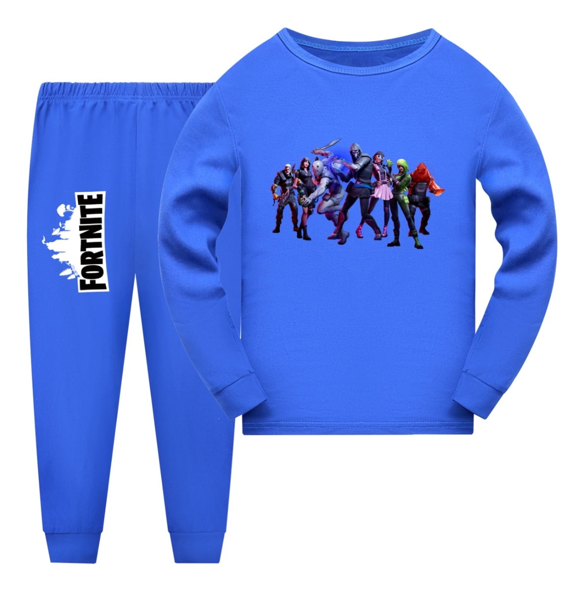 Fortnite All-Star Character Kids Pajama Set Long Sleeve Top & Pants ...