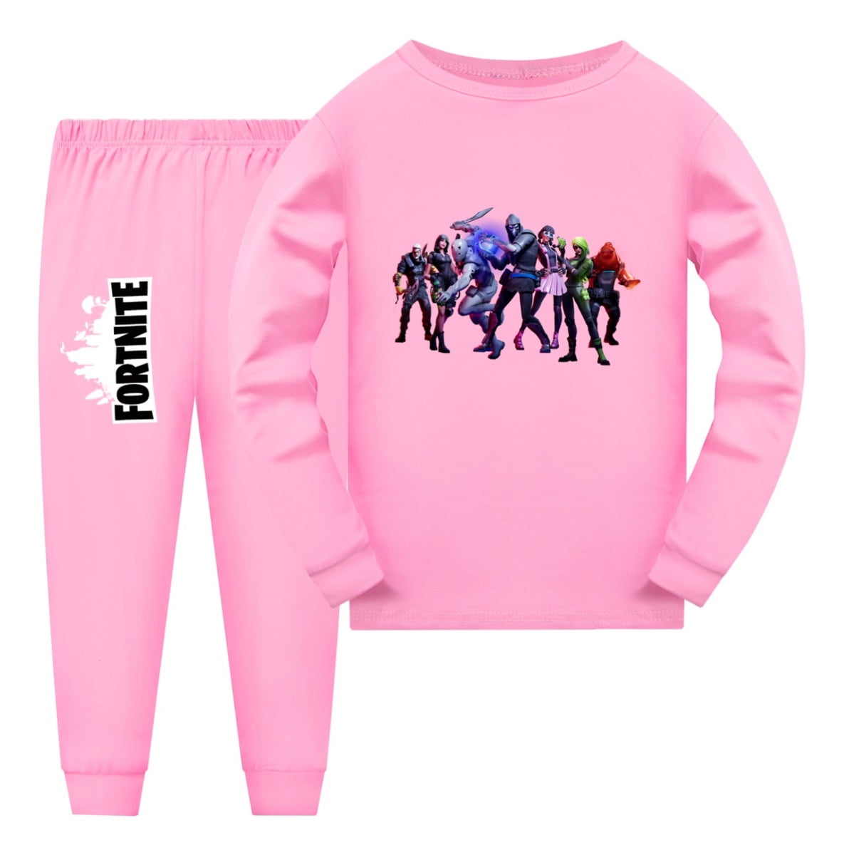 Fortnite All-Star Character Kids Pajama Set Long Sleeve Top & Pants ...