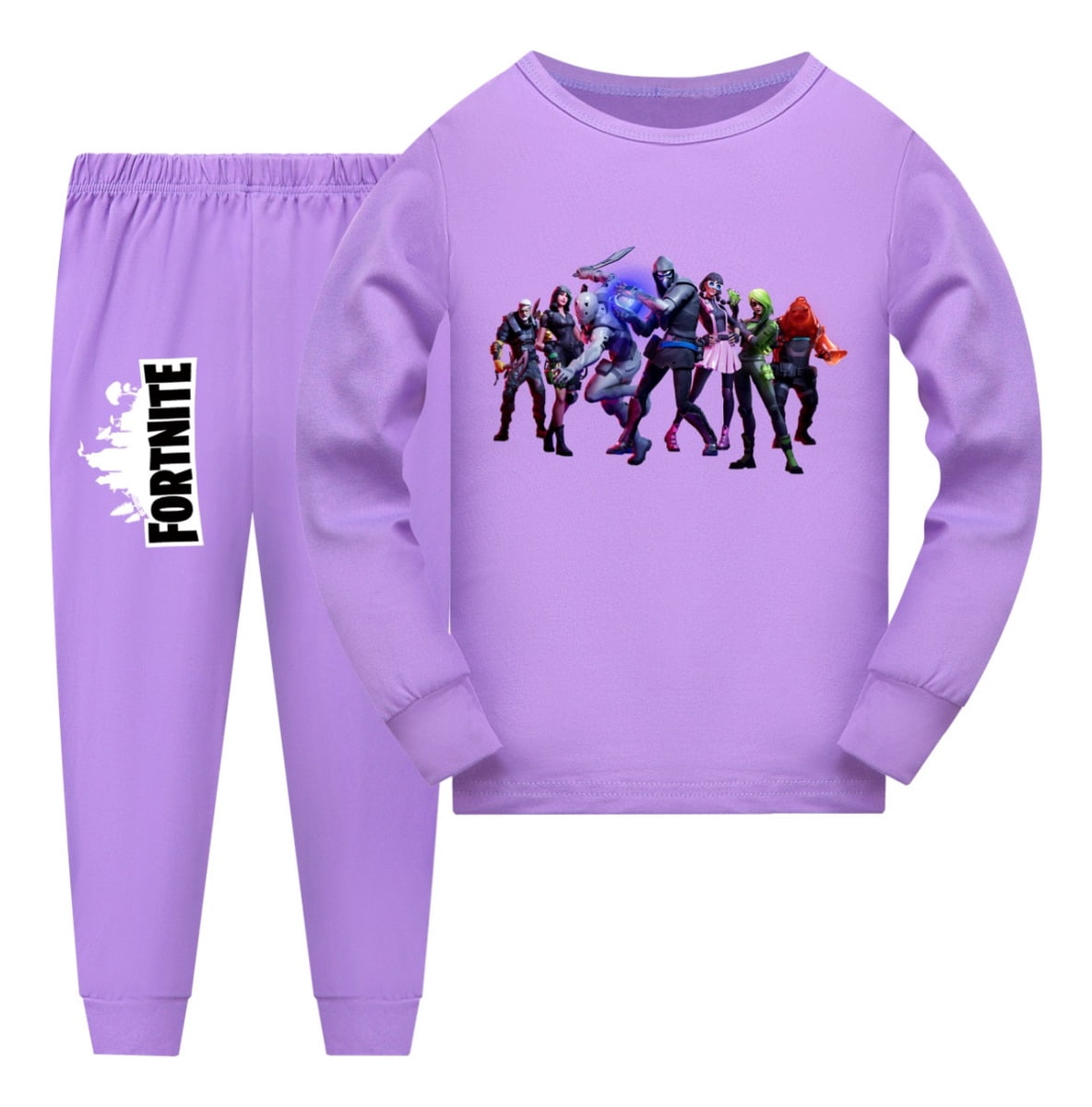 Fortnite All-Star Character Kids Pajama Set Long Sleeve Top & Pants ...