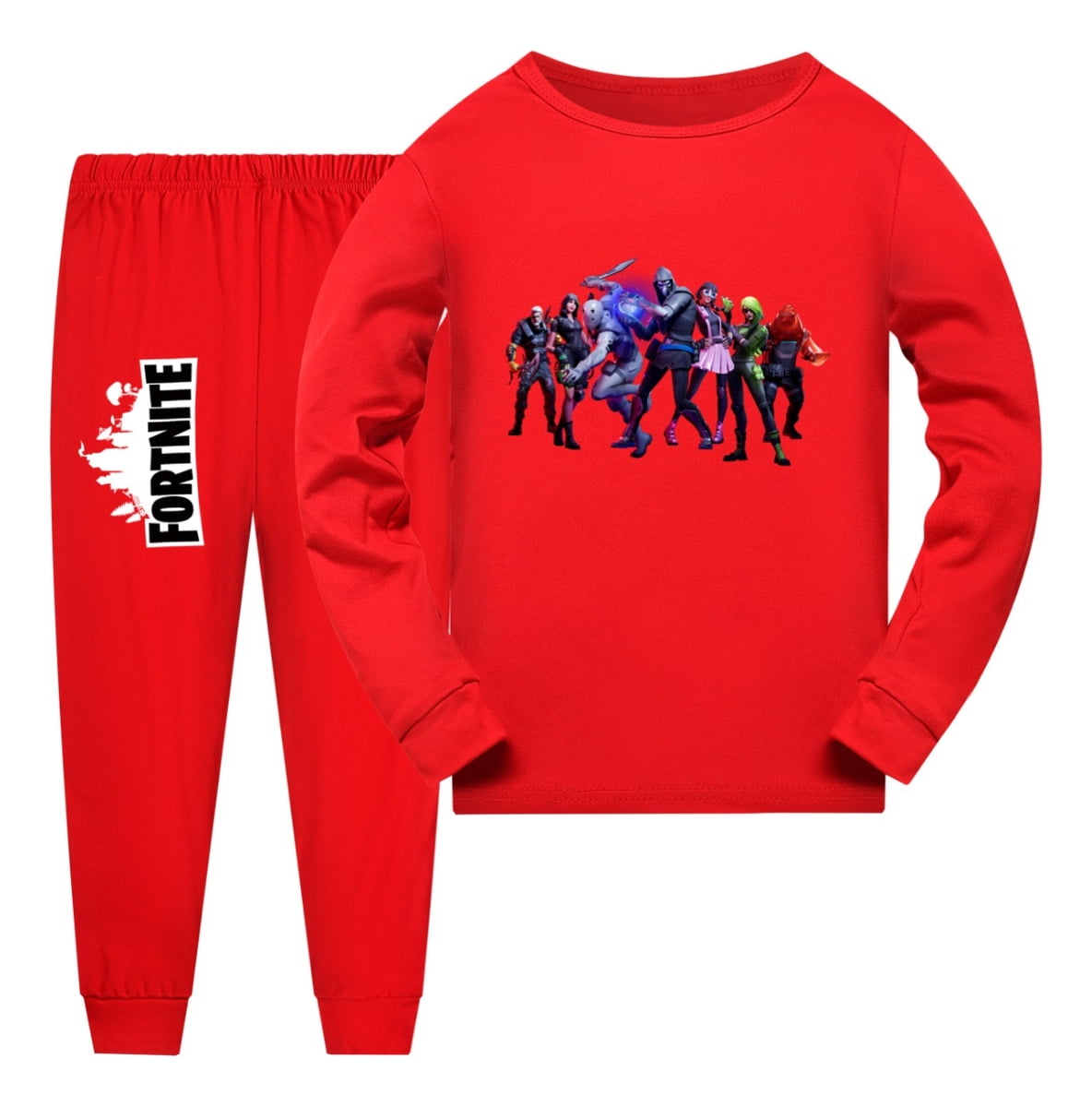 Fortnite All-Star Character Kids Pajama Set Long Sleeve Top & Pants ...