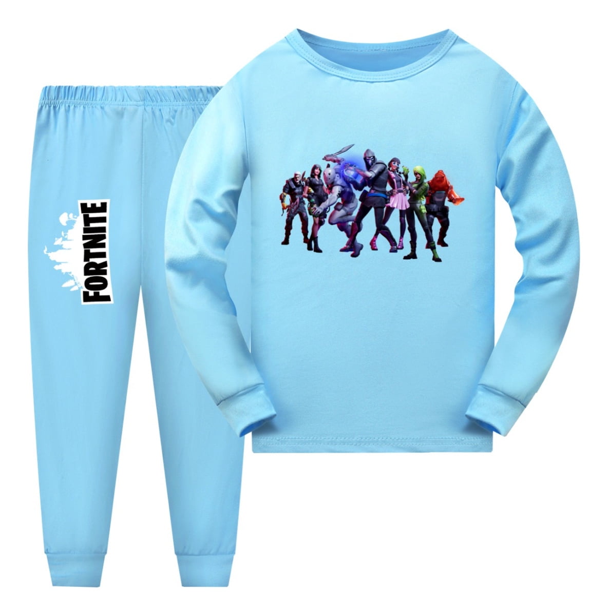 Fortnite All-Star Character Kids Pajama Set Long Sleeve Top & Pants ...