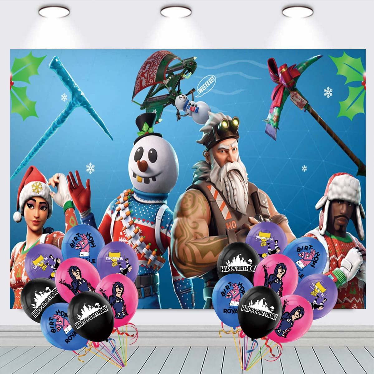 Fortnite Backdrop Balloons Banner Party Decorations Taspestry Wall ...