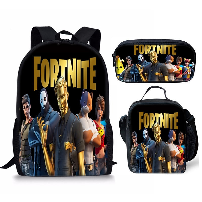 Fortnite Backpack 3pc set Cute back pack Laptop Bag Large Capacity ...