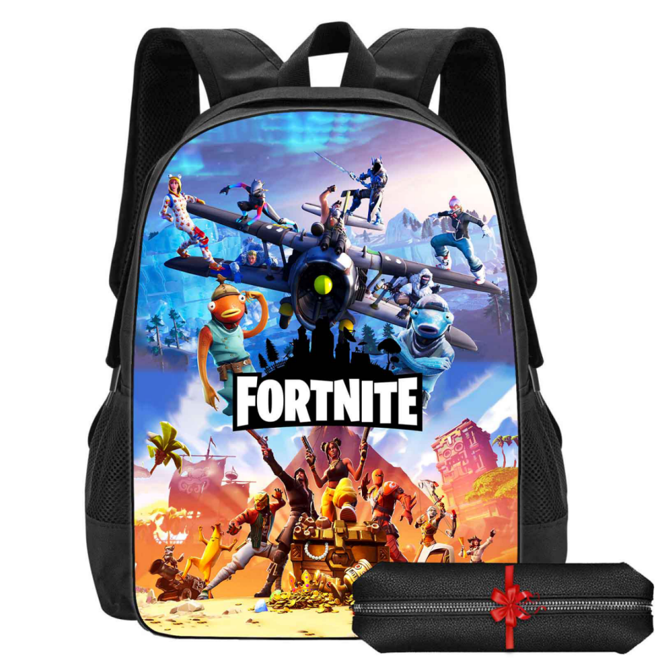 Fortnite Backpack Cartoon Character Creative Print Knapsack Casual ...