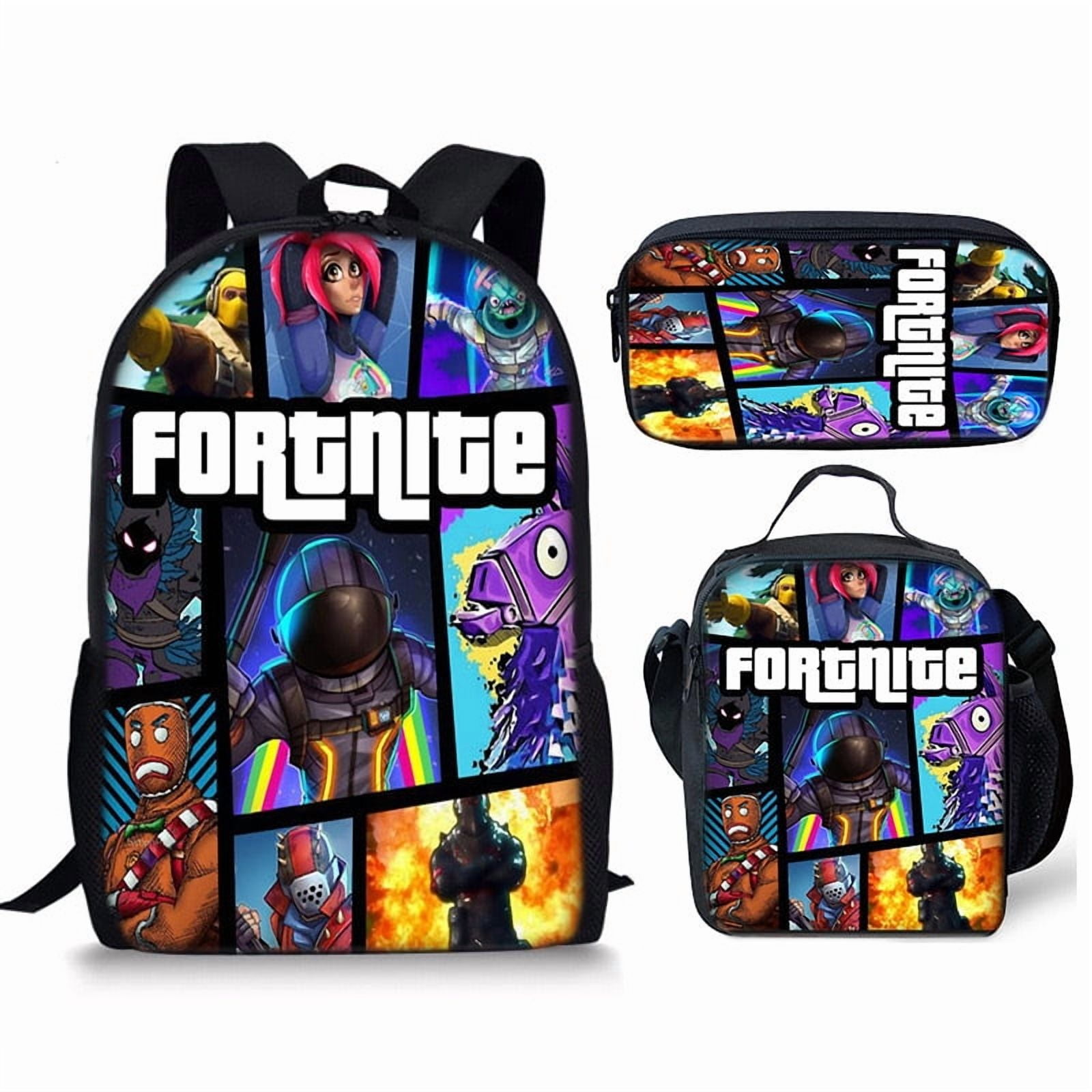 Fortnite Backpack| Gamer Black Rucksack | Green Creeper Zombie Skeleton ...