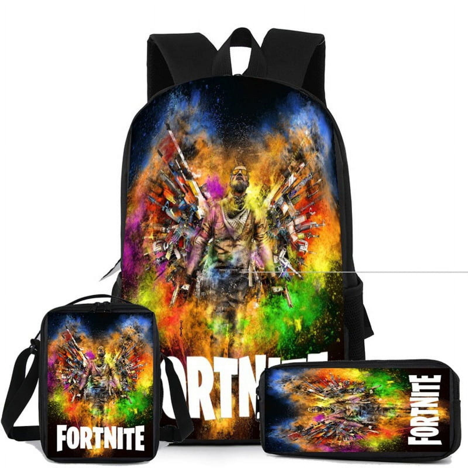 Fortnite Backpack| Gamer Black Rucksack | Green Creeper Zombie Skeleton ...
