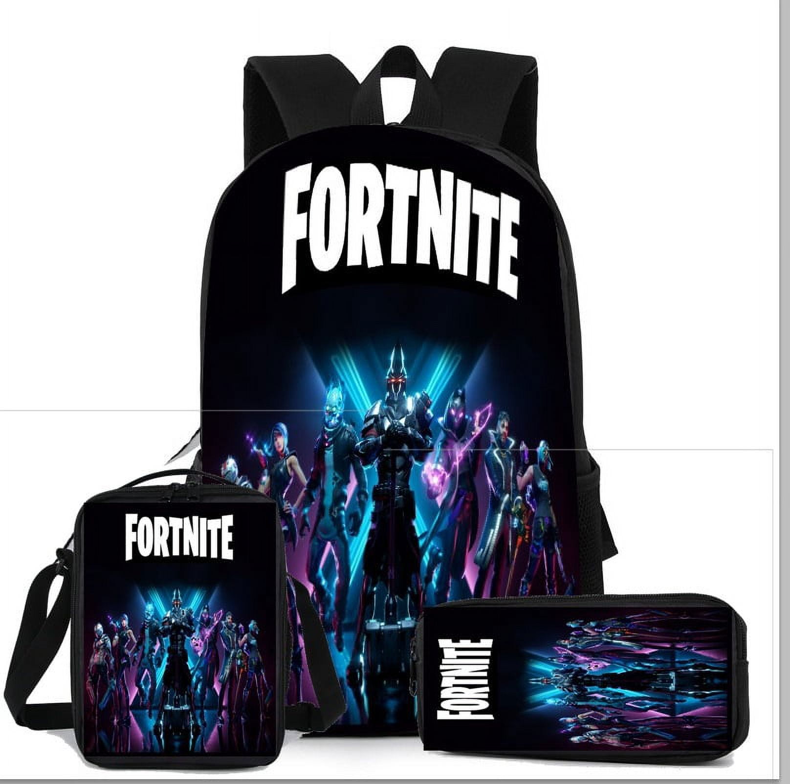 Fortnite Backpack| Gamer Black Rucksack | Green Creeper Zombie Skeleton ...