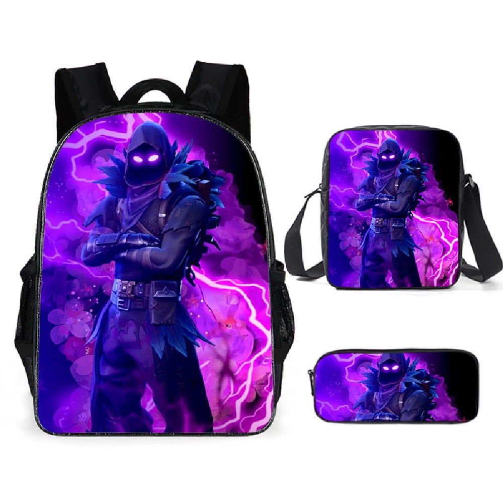 Fortnite Backpack| Gamer Black Rucksack | Green Creeper Zombie Skeleton ...