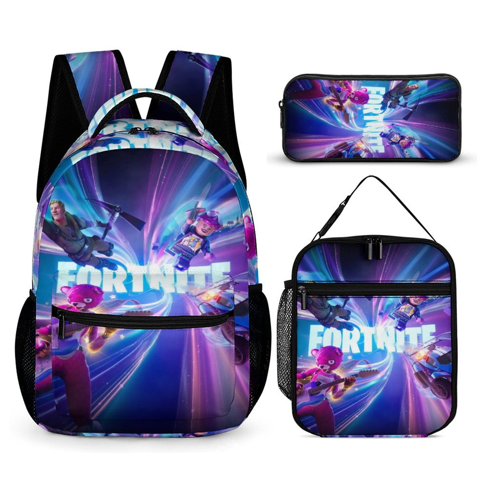 Fortnite Backpack| Gamer Black Rucksack | Green Creeper Zombie Skeleton ...