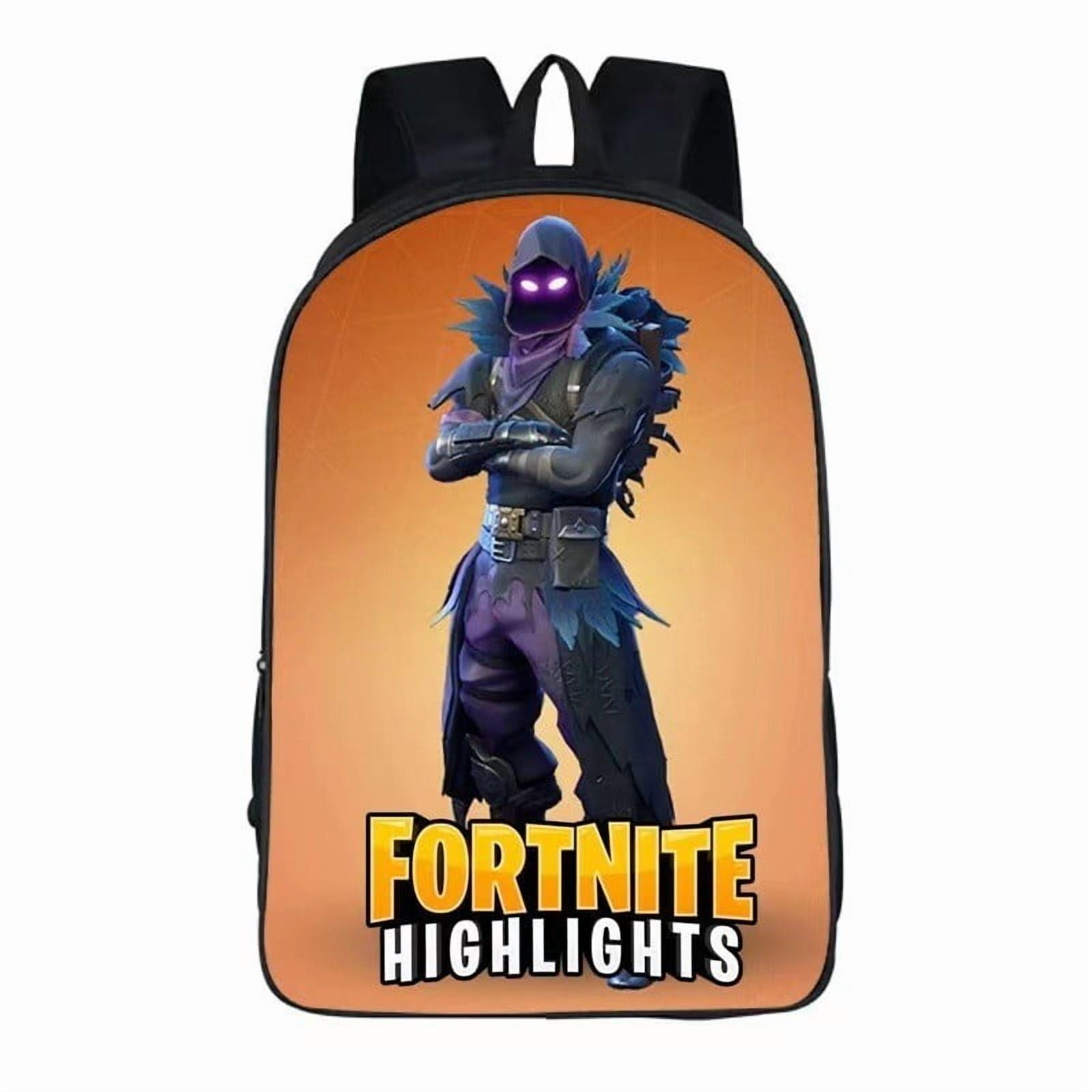 Fortnite Backpack| Gamer Black Rucksack | Green Creeper Zombie Skeleton ...