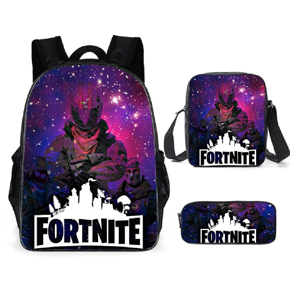 Fortnite Backpack| Gamer Black Rucksack | Green Creeper Zombie Skeleton ...