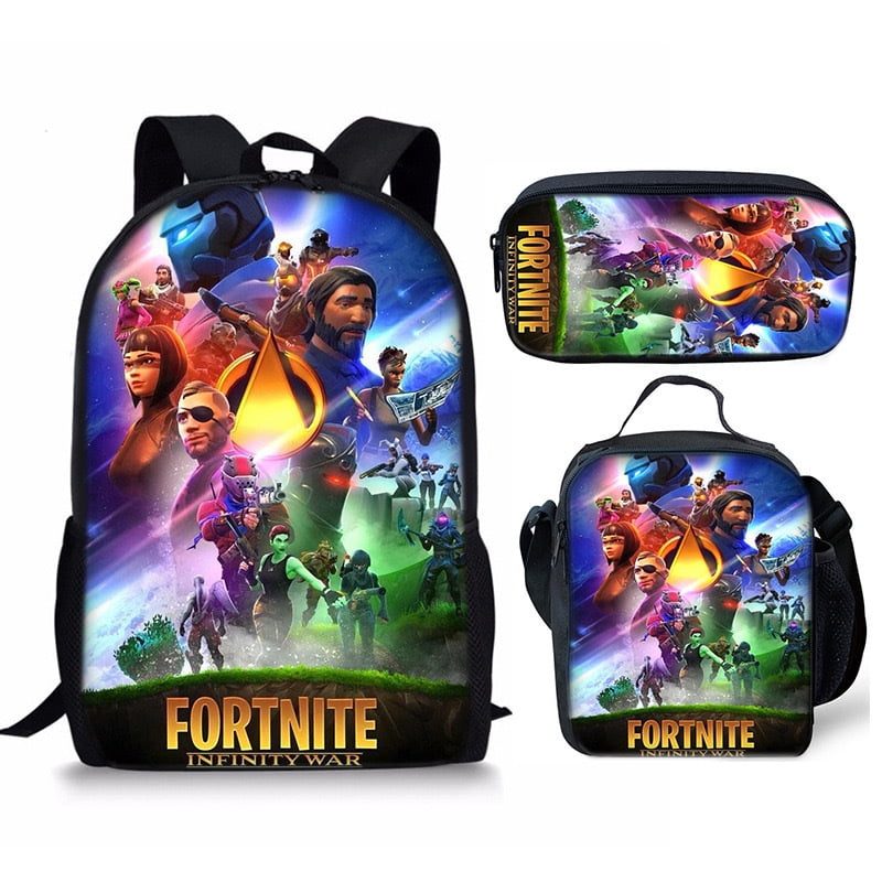 Fortnite Backpack| Gamer Black Rucksack | Green Creeper Zombie Skeleton ...