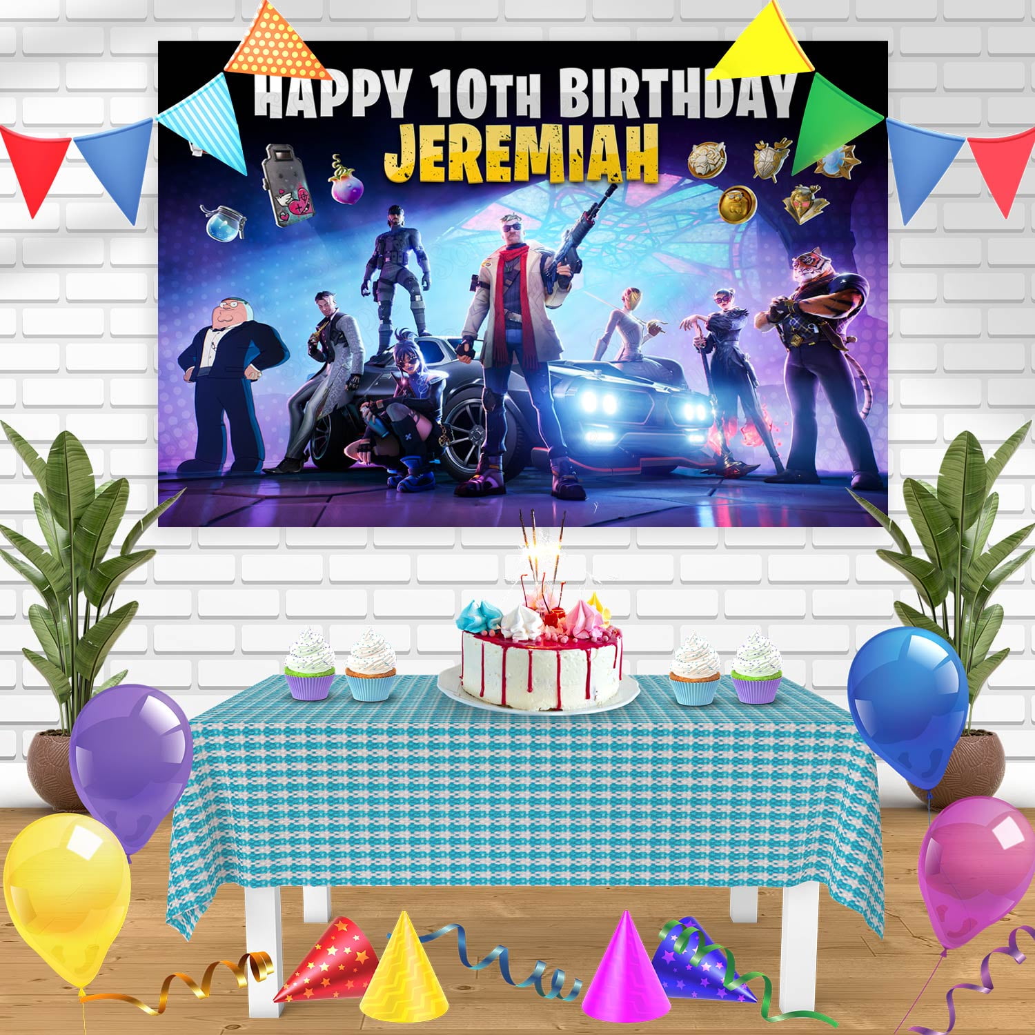 Fortnite Battle Pass Chapter 5 Season 1 Birthday Banner Personalized ...