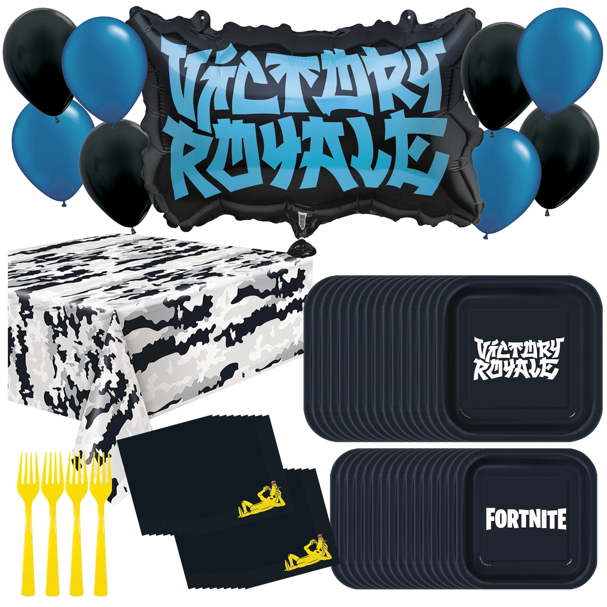 Fortnite Battle Royale Birthday Party Supplies Bundle Fortnite Plates ...