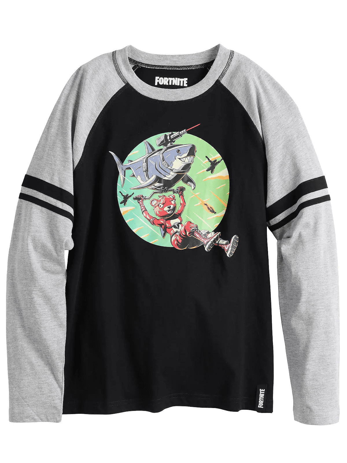 Fortnite Big Boys' Cuddle Drop Long Sleeve Raglan T-Shirt, Sizes 8-20 ...