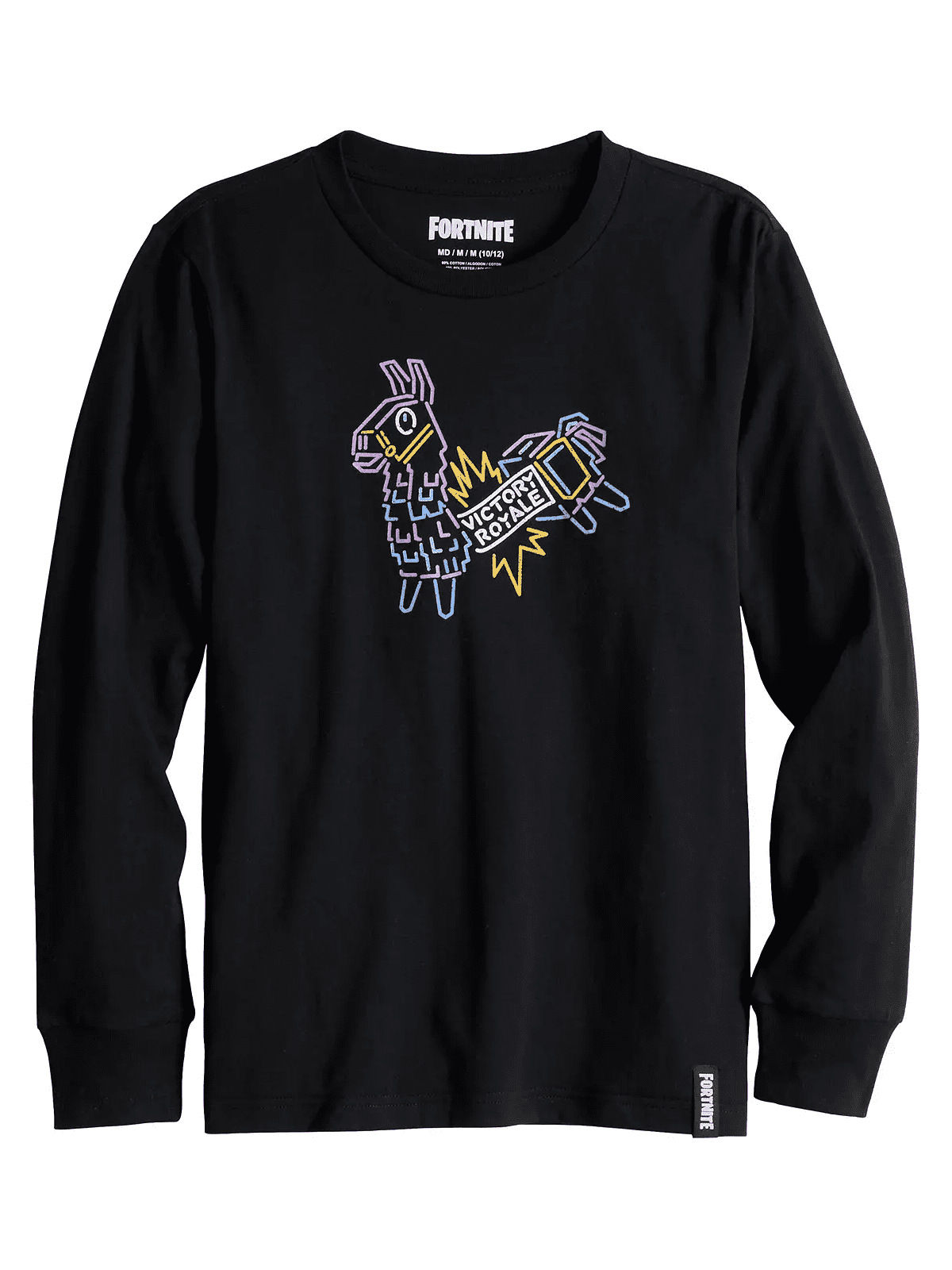 Fortnite Big Boys' Late Night Pinata Llama Long Sleeve T-Shirt, Sizes 8 ...