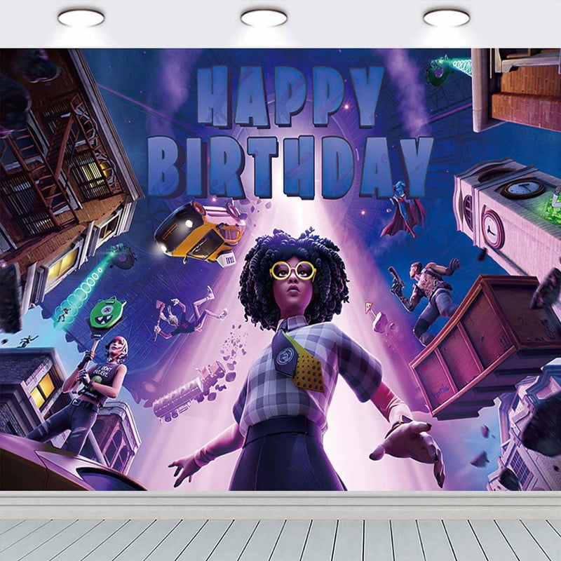 Fortnite Birthday Banner Backdrop Background Taspestry Post Wall Decor ...