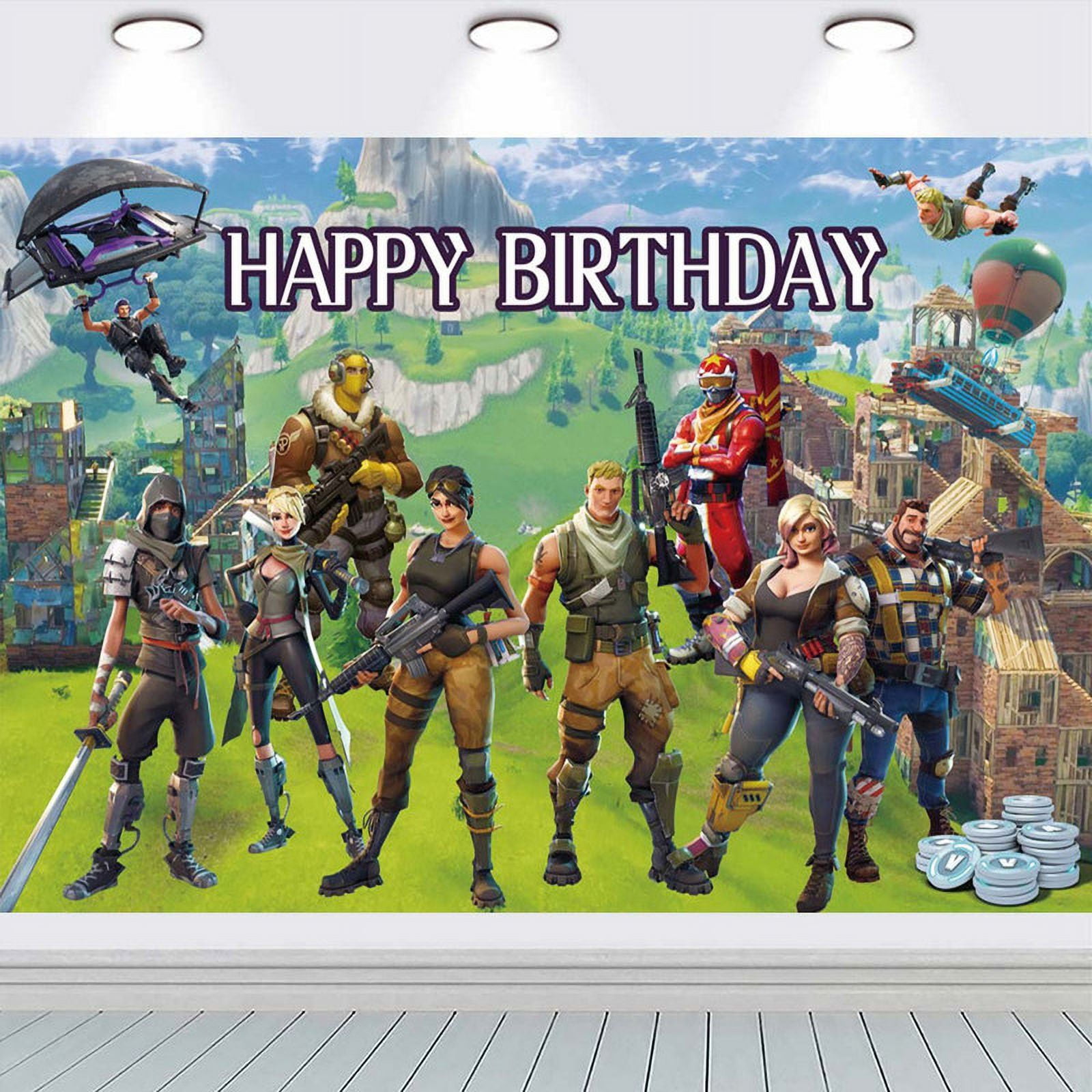 Fortnite Birthday Banner Backdrop Background Taspestry Post Wall Decor ...