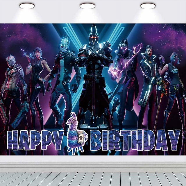 Fortnite Birthday Banner Backdrop Background Taspestry Post Wall Decor ...