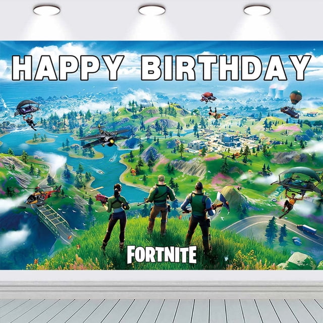 Fortnite Birthday Banner Backdrop Background Taspestry Post Wall Decor ...