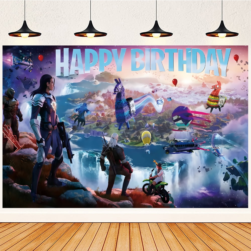 Fortnite Birthday Decorations Fortnite Backdrop Battle Royale Birthday ...