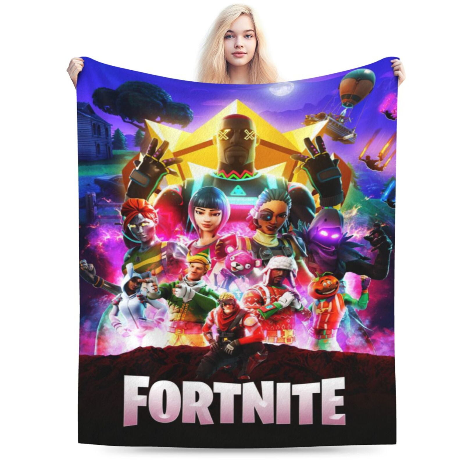 Fortnite Blanket Flannel Bed Blanket Air-conditioning for Sofa and Bed ...