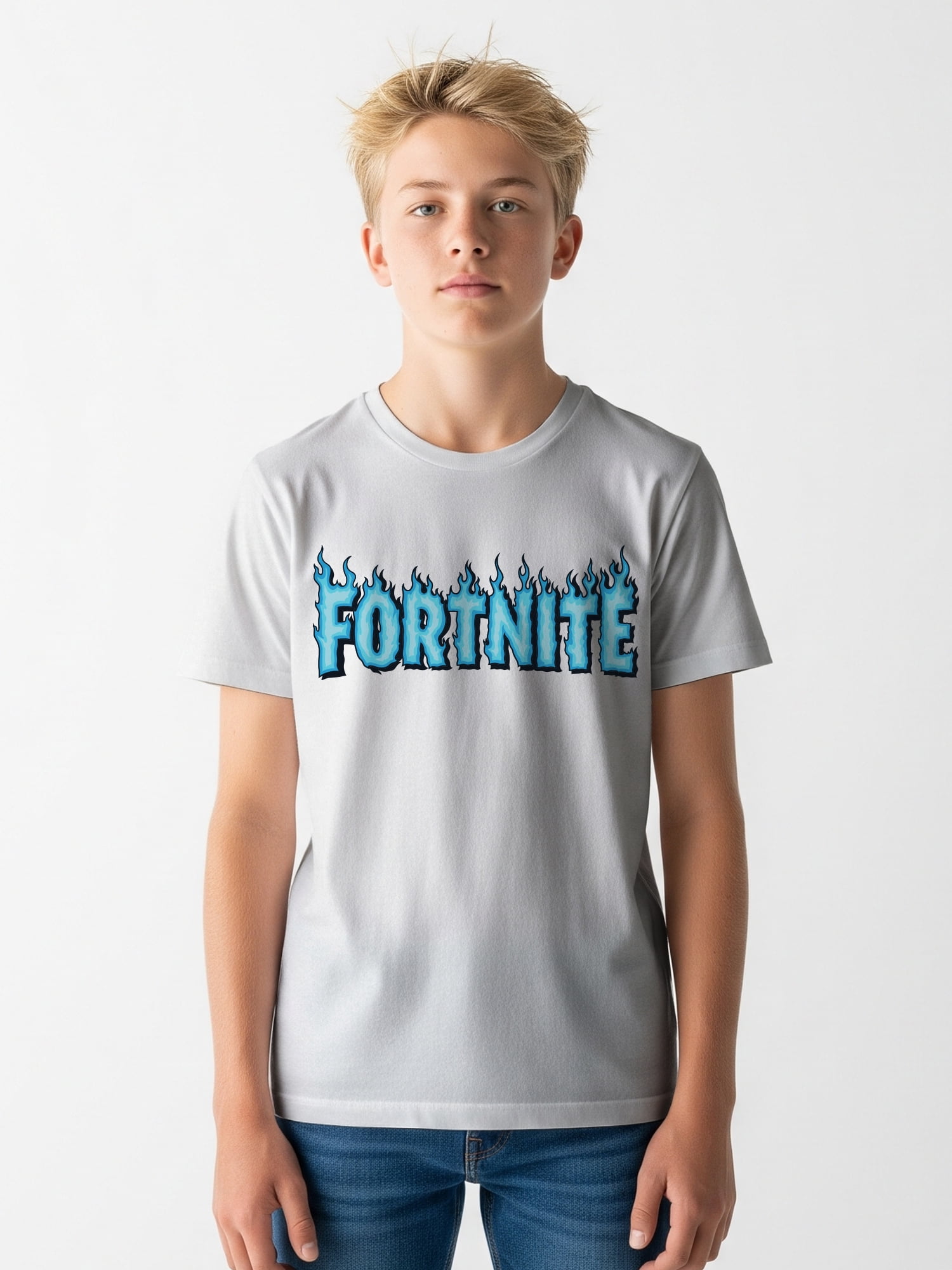 Fortnite, Boys' & Big Boys' Graphic T-Shirt, Flames, Sizes 4-18 ...