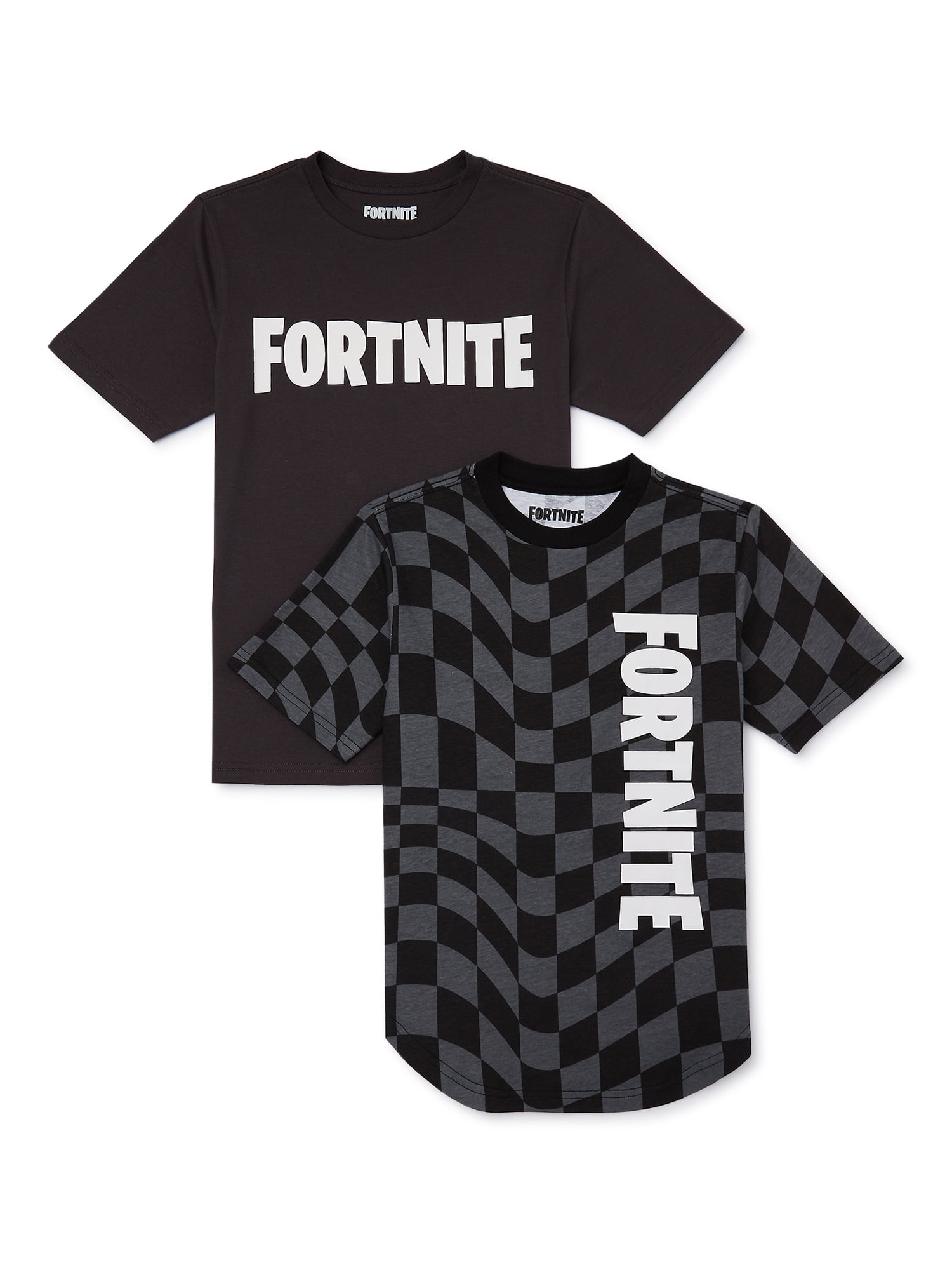 Fortnite Boys Optical Llama Graphic T-Shirts with Short Sleeves, 2-Pack ...