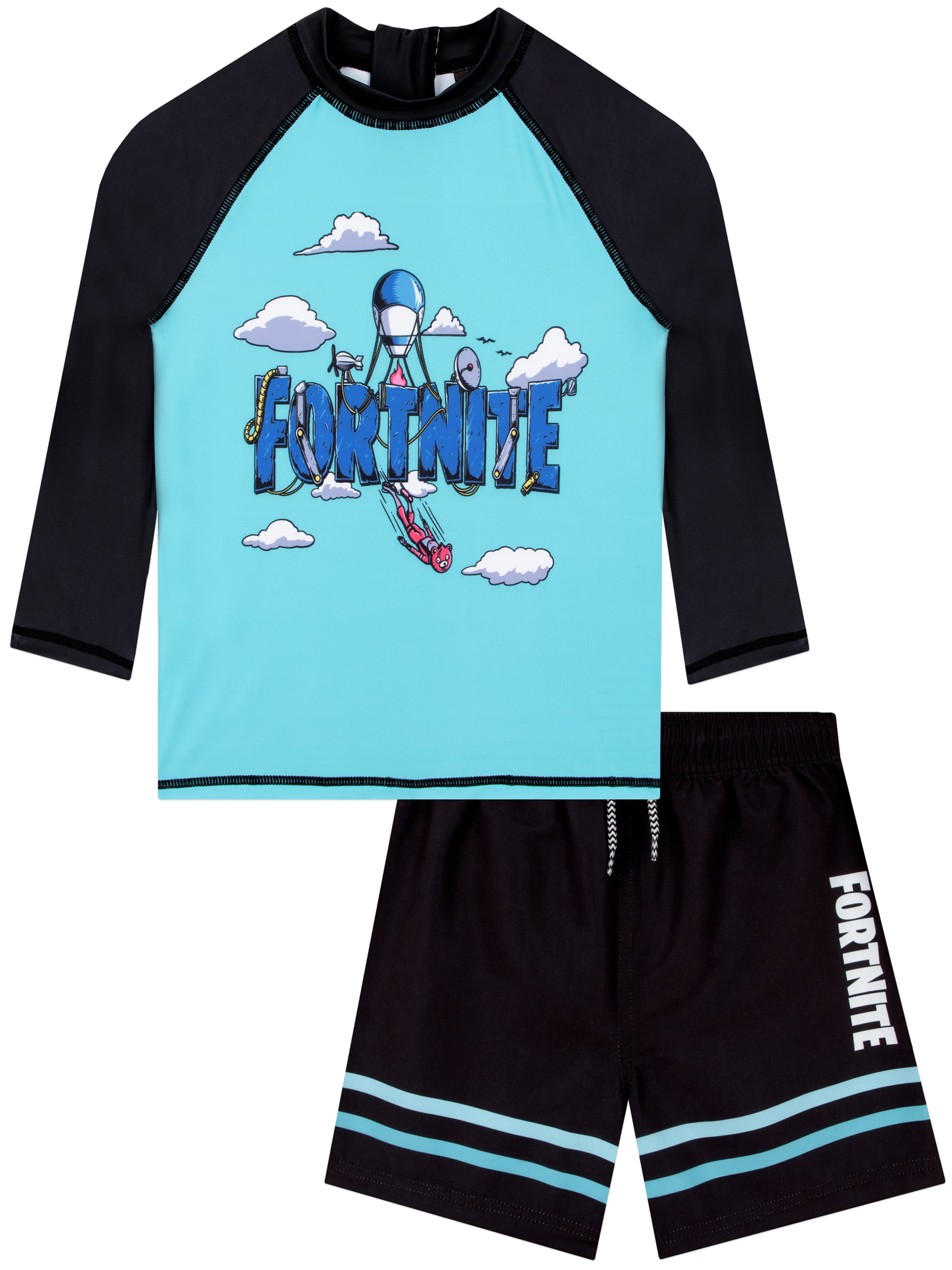 Fortnite Boys Swim Top And Shots Black Sizes 6-14 - Walmart.com