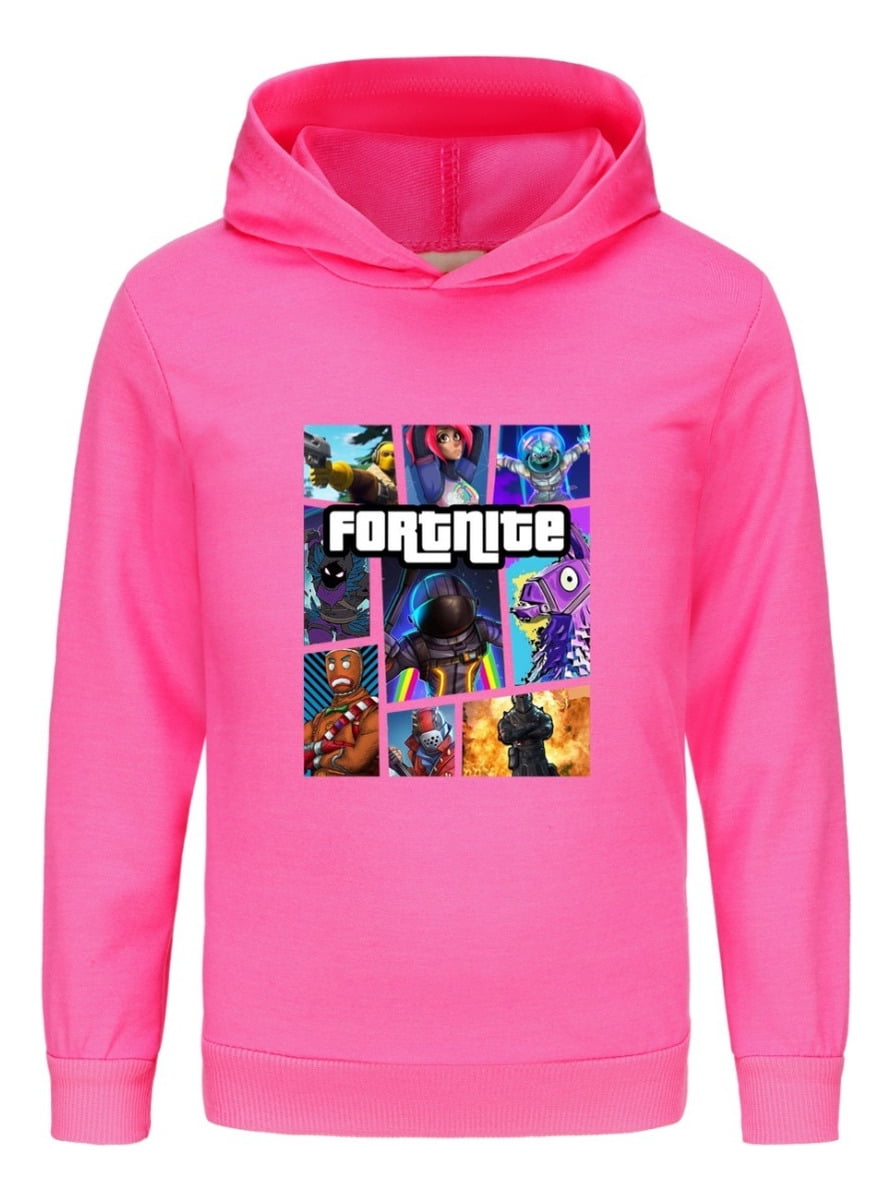 Fortnite Character Collage Hooded Hoodie for Kids Boys Girls Tweens ...