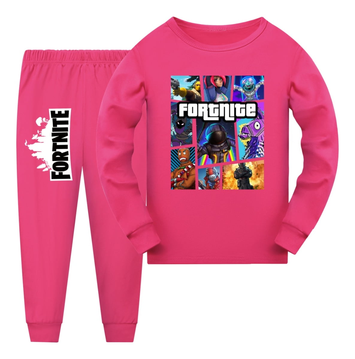 Fortnite Character Kids Pajama Set Long Sleeve Shirt & Pants for Boys ...