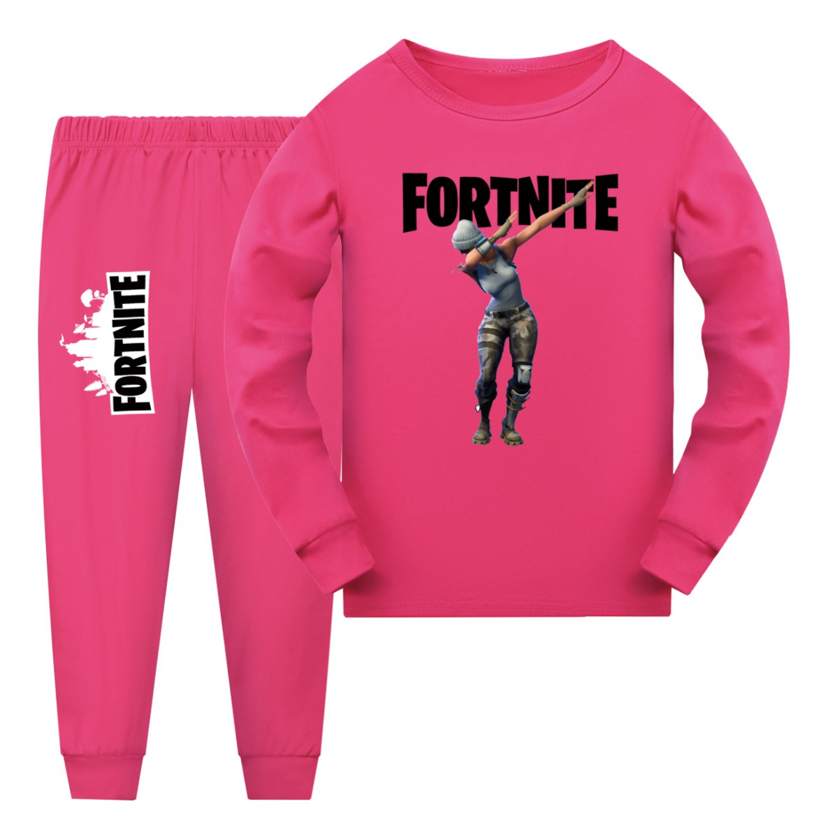 Fortnite Dab Kids Pajama Set Long Sleeve Shirt and Pants for Boys Girls ...
