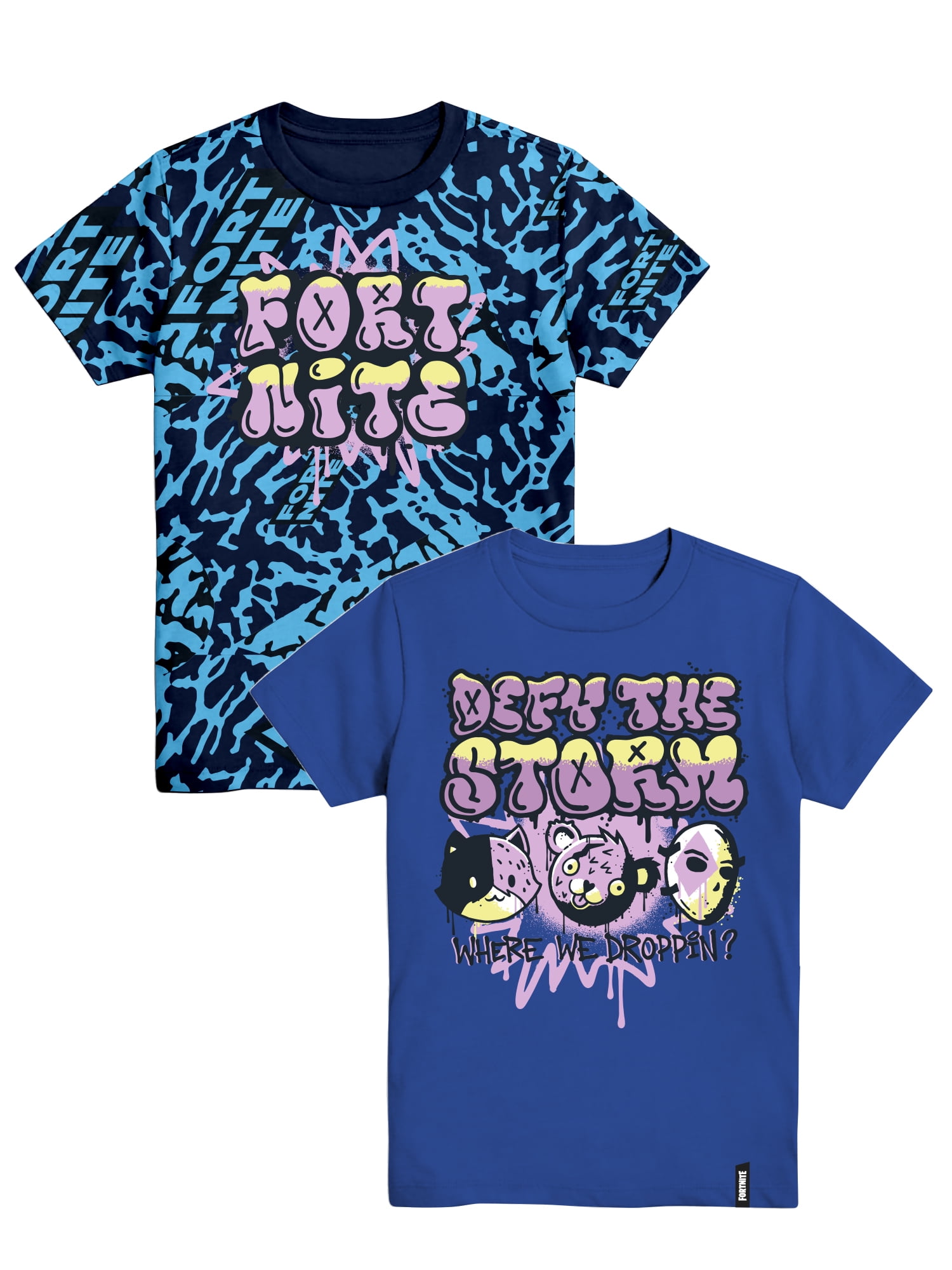 Fortnite Defying The Storm, Boys Graphic Short Sleeve T-Shirt 2Pack ...