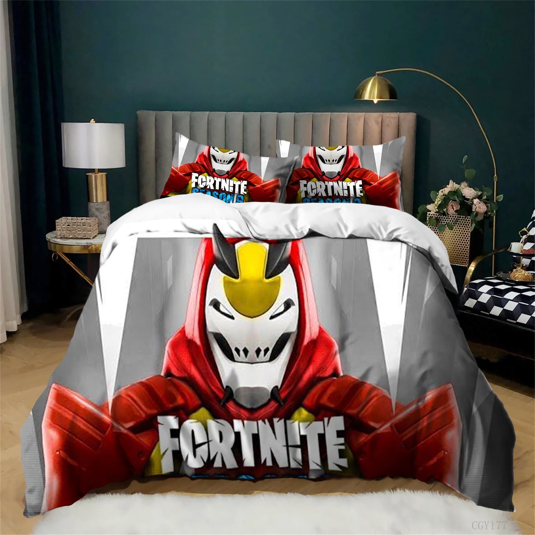 Fortnite Duvet Cover Sets 3 Pieces Quilt Cover with Zipper Closure 3D ...