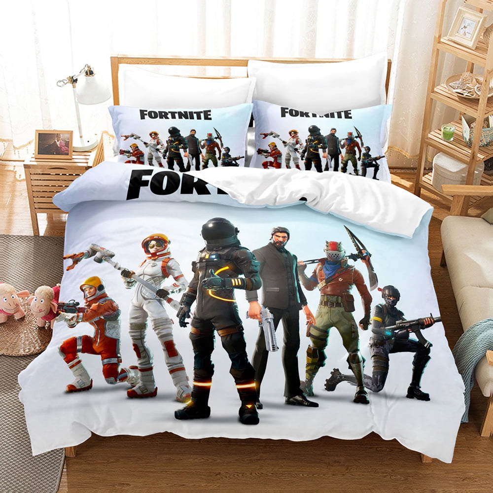 Fortnite Full-size bed 3-piece bedding set, anime 3D printed bedding ...