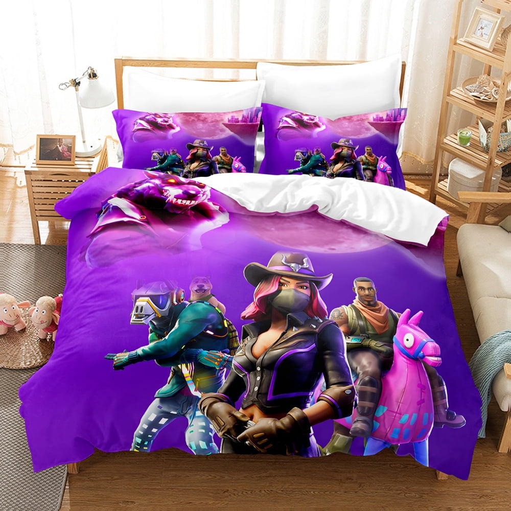Fortnite Full-size bed 3-piece bedding set, anime 3D printed bedding ...
