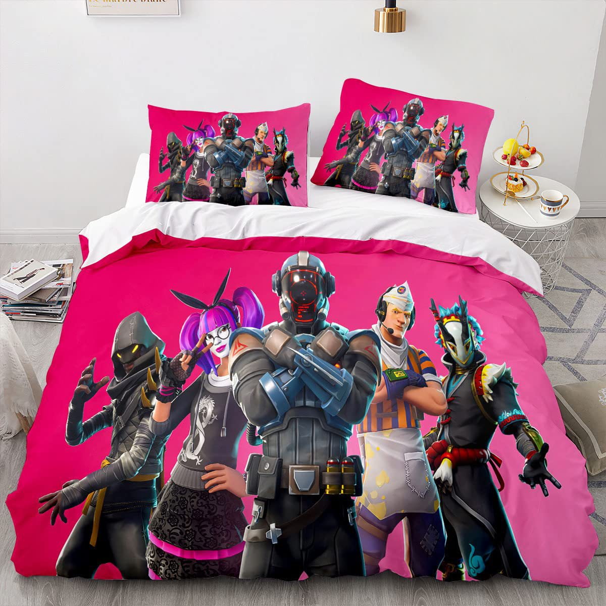 Fortnite Full-size bed 3-piece bedding set, anime 3D printed bedding ...