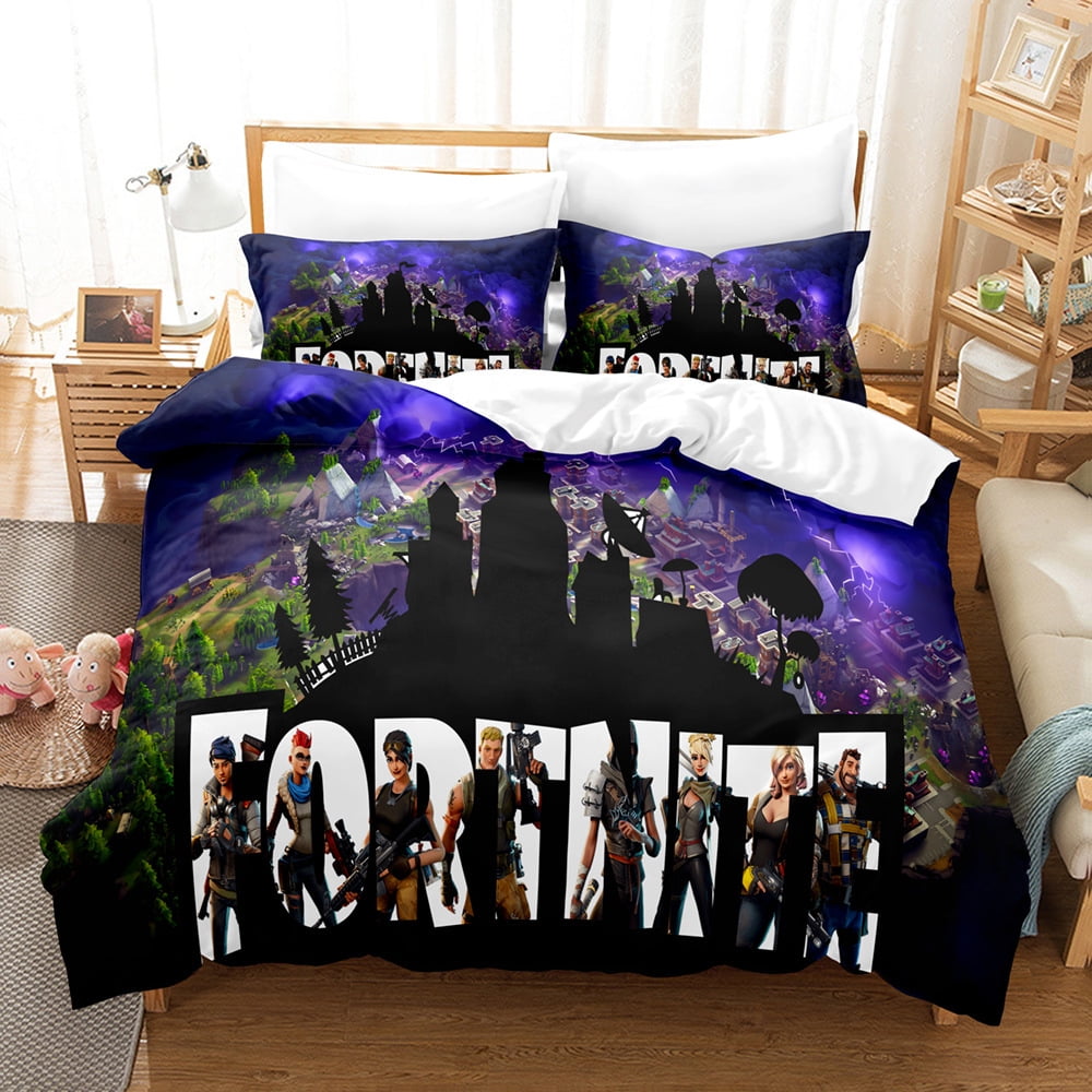 Fortnite Full-size bed 3-piece bedding set, anime 3D printed bedding ...