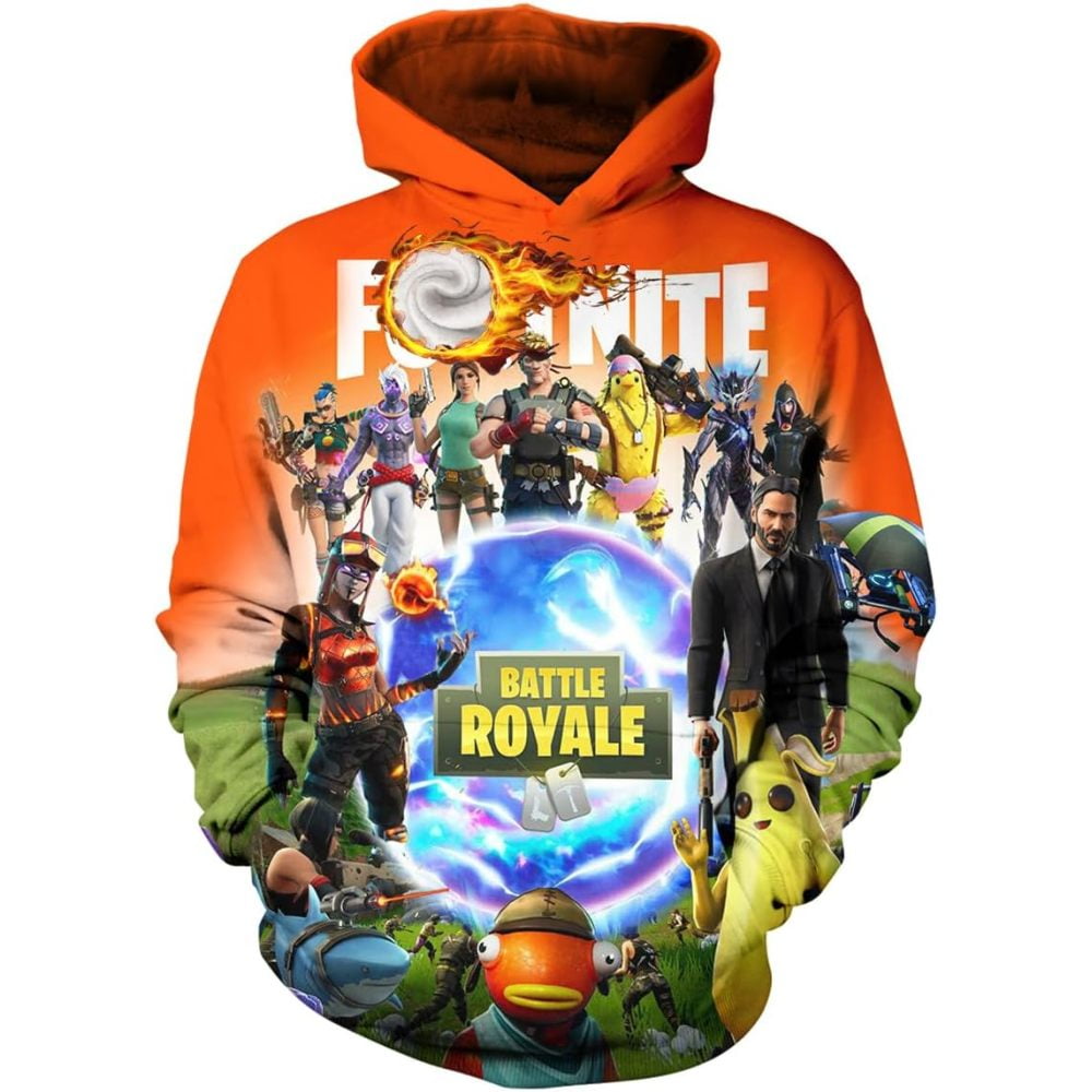 Fortnite Game Hoodie Unisex 3d Printed Anime Sweatshirts Battle Royale ...