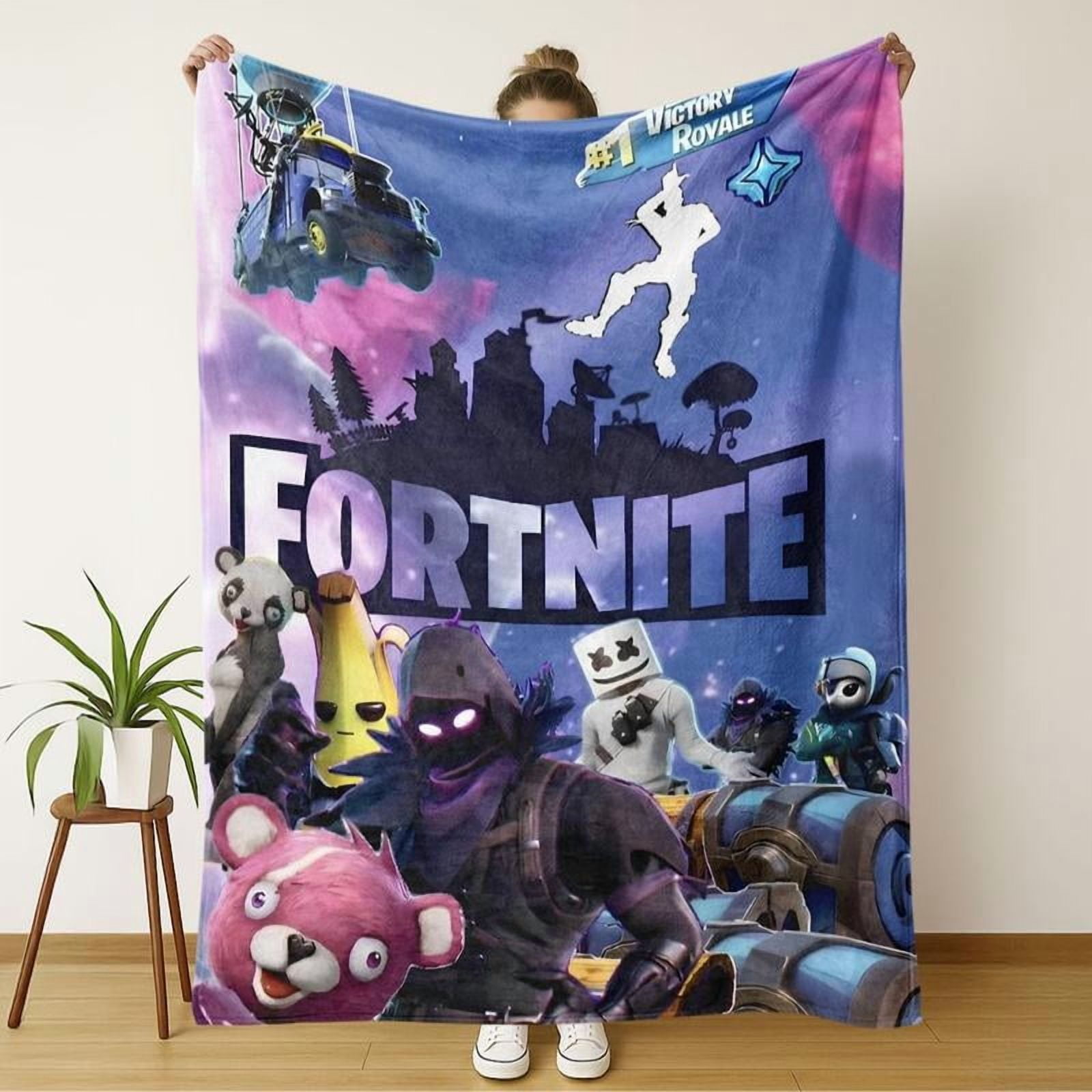 Fortnite Game Theme Flannel Blanket, Soft Warm Decorative Throw ...