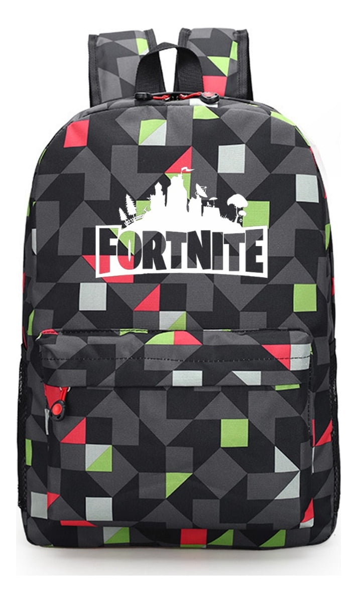 Fortnite Geometric Pattern Backpack – Trendy Anime Gaming Laptop Bag ...