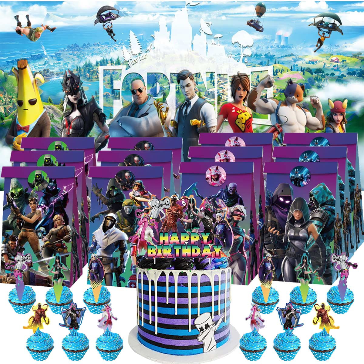 Fortnite Goodie Bags Treat Candy Decorations Party Favor Supplies ...