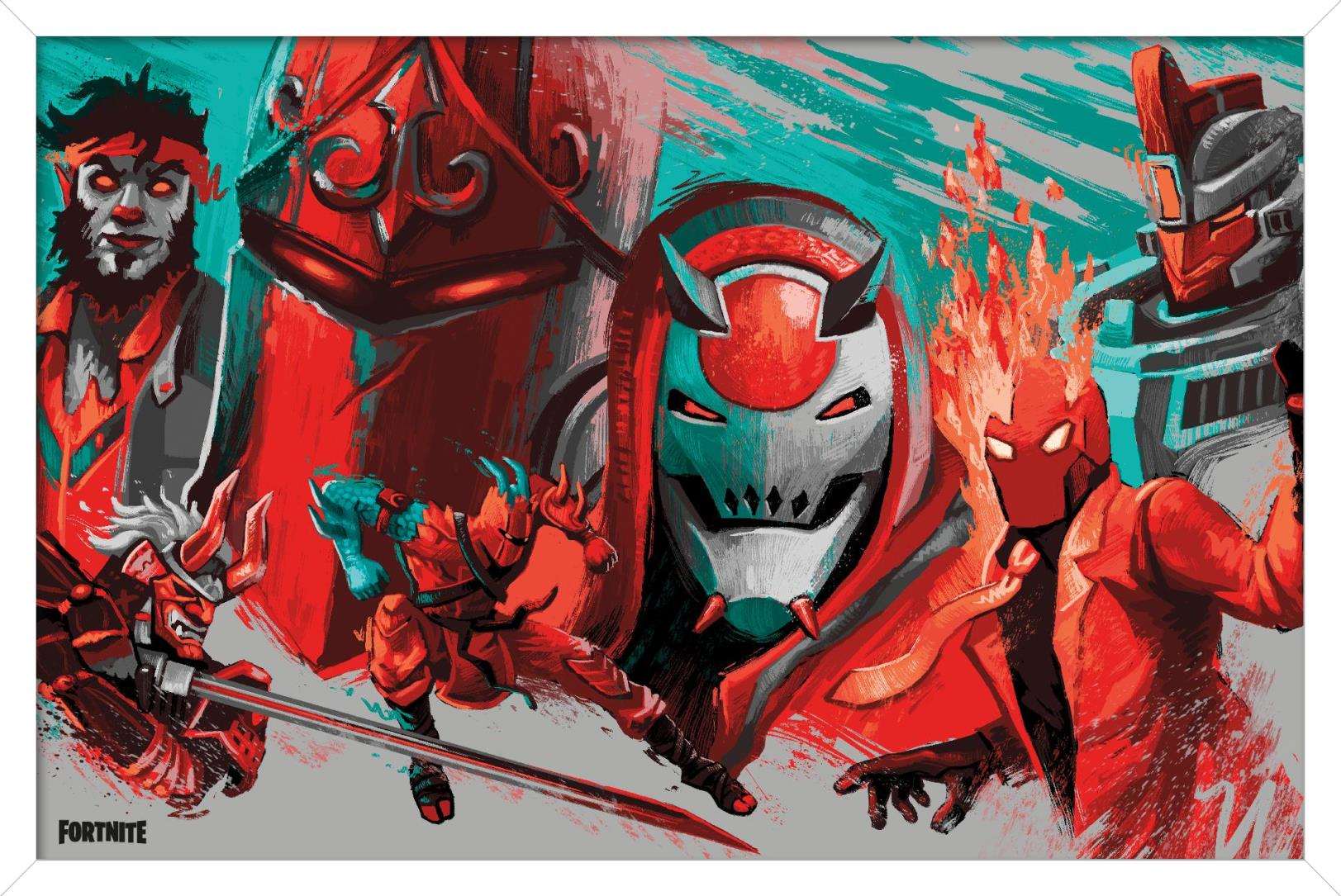 Fortnite - Group Wall Poster, 14.725" x 22.375", Framed - Walmart.com