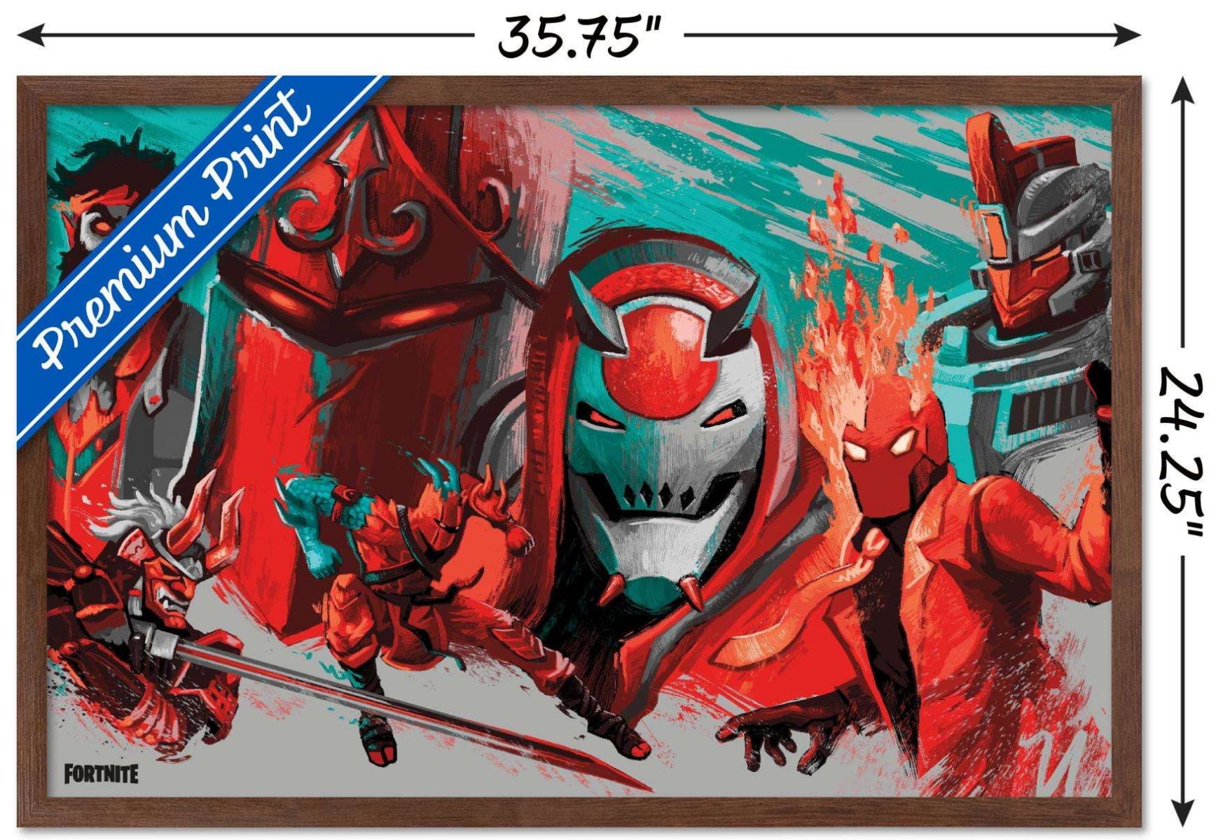 Fortnite - Group Wall Poster, 22.375" x 34", Framed - Walmart.com